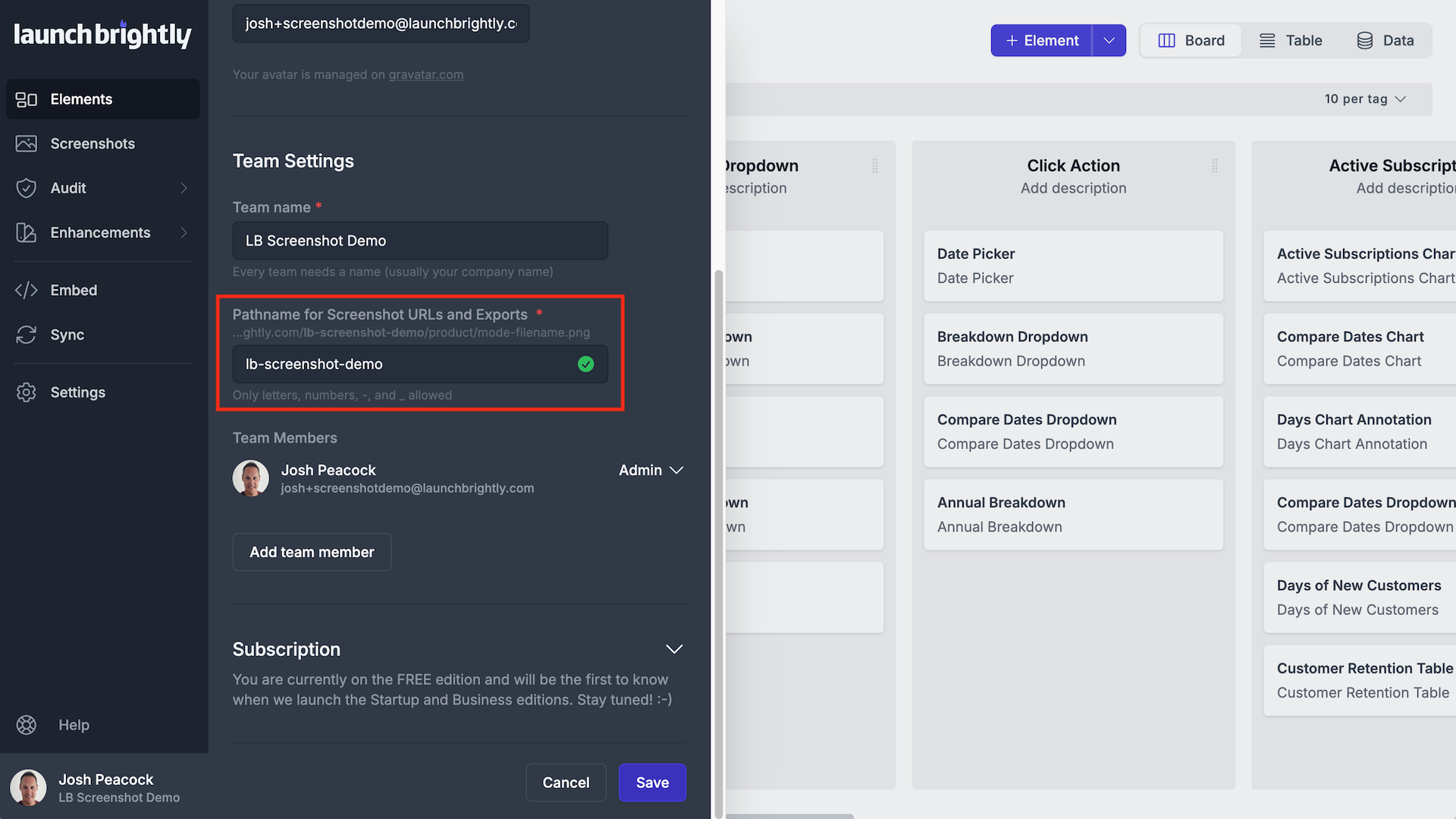 Pathnames for Screenshot URLs and Exports – LaunchBrightly